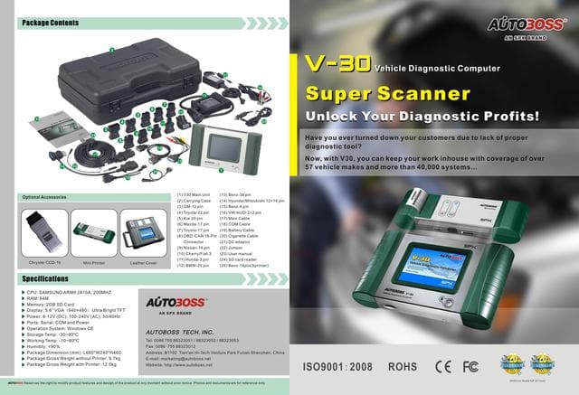 [New] Diagnostic Tool Spx Autoboss V30 Auto Scanner - BE FORWARD Auto Parts