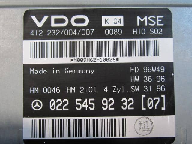 [Used]Benz W202 C Class 202020 Engine Control Unit / ECU [9891133] - BE ...