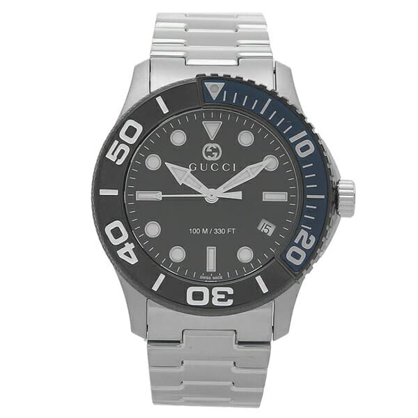 [New]Gucci watch men self-winding watch GUCCI YA126281 silver black ...
