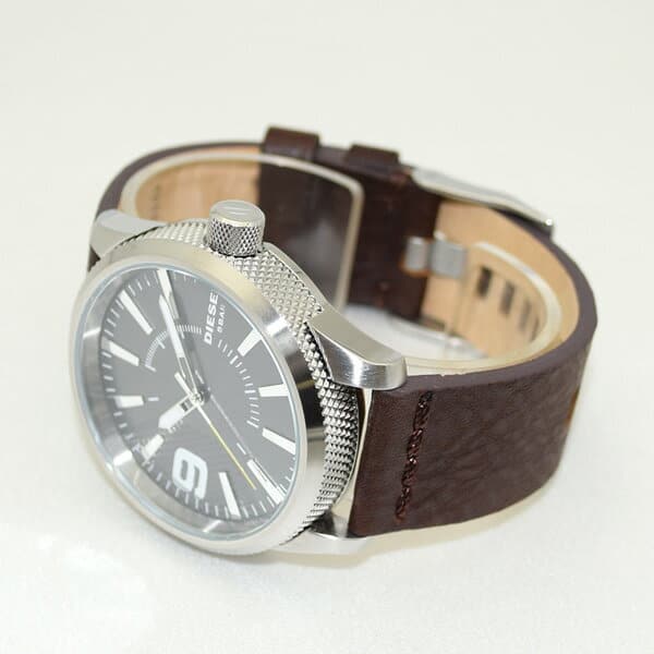 [New]DIESEL (diesel) clock watch DZ1802 silver/gray/buraunreza ...