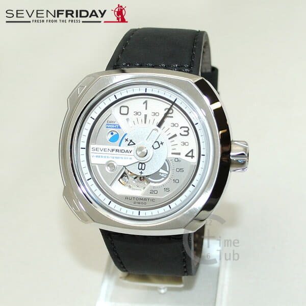 [New]Sevenfriday Automatic Winding Watch Silver/Black Leather SF-V1/01 ...