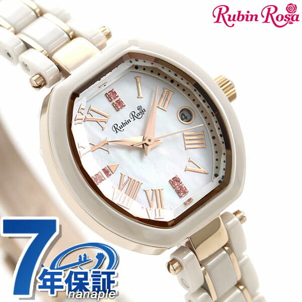 [New]Rubin Rosa Rubin Rosa clock solar ceramic Lady's watch R308PBE ...