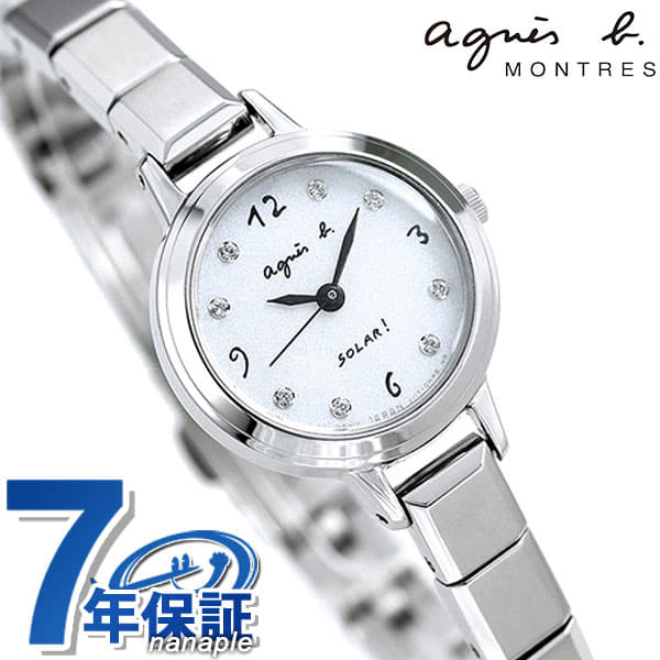 [New]agnis b. clock Lady's solar FBSD951 agnes b. Marcello silver watch ...