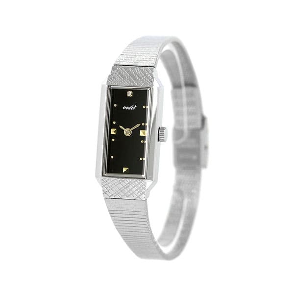 [New]Vida plus VIDA+ rectangular 14mm black J83900 SV BK Lady's watch ...