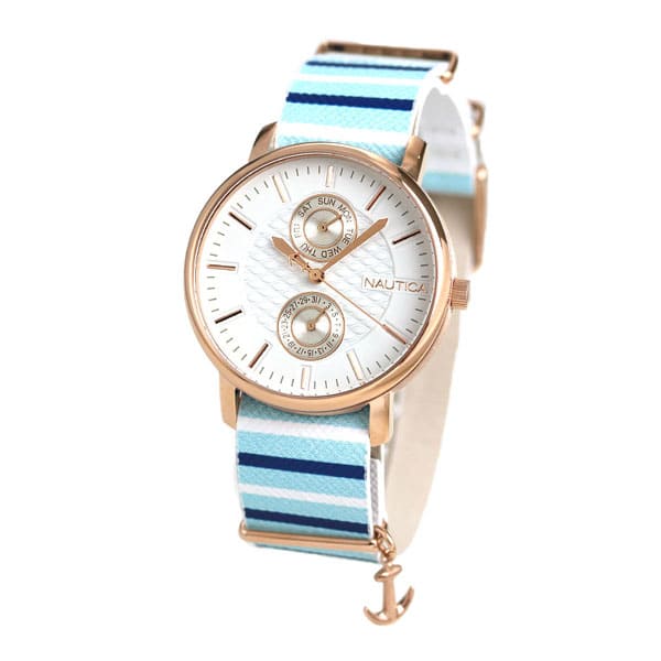 [New]Nautica NAUTICA Lady's watch NAPCMS902 Coral Gables 36mm white X ...