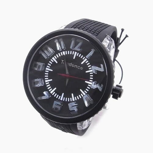 [New]Black (TENDENCE FLASH) mounted with staple fiber Rush LED men's ...