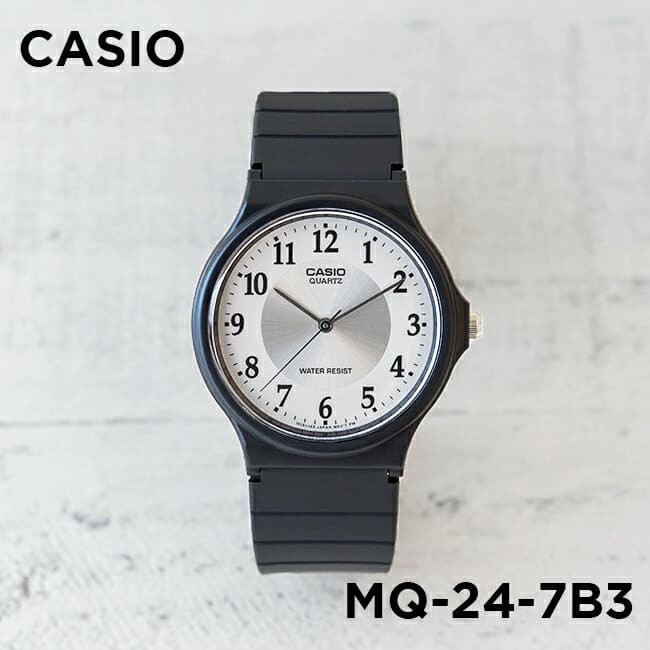 [New]Black White model Casio standard MQ-24-7B3 Watch Unisex - BE ...