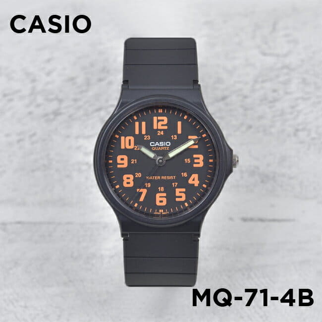 [New]Black orange of the CASIO standard men MQ-71-4B watch Lady's boy woman - BE FORWARD Store