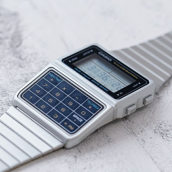 [New]digital silver Black of the Casio data bank DBC-611-1 watch men ...