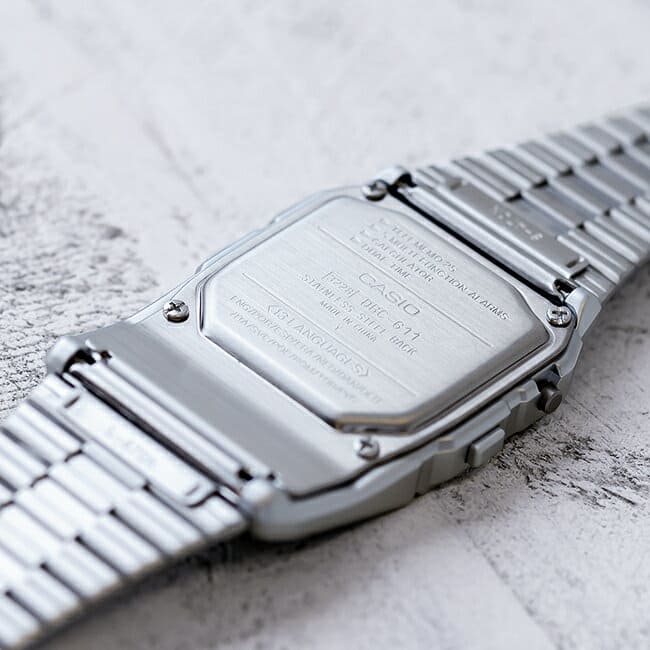 [New]digital silver Black of the Casio data bank DBC-611-1 watch men ...