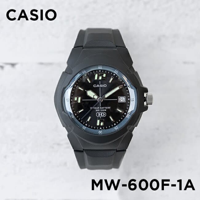 [New]CASIO standard men MW-600F-1A watch boy waterproofing Black - BE ...