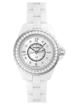 [New]Chanel J12 29 millimeters H2572 white ceramic white shell 8P ...