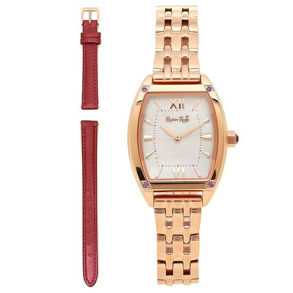 [New]White shell clockface pink gold R025SOLPWH Rubin Rosa Rubin Rosa ...