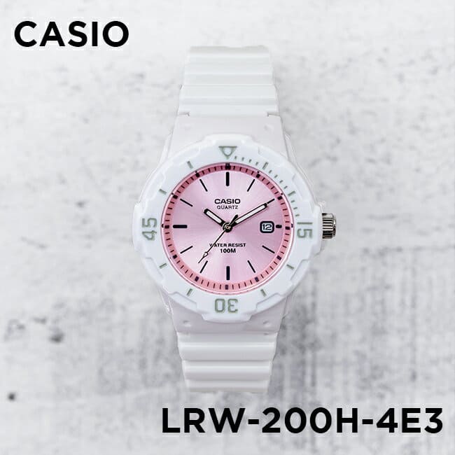 [New]waterproofing white white pink of the CASIO sports Lady's LRW-200H ...