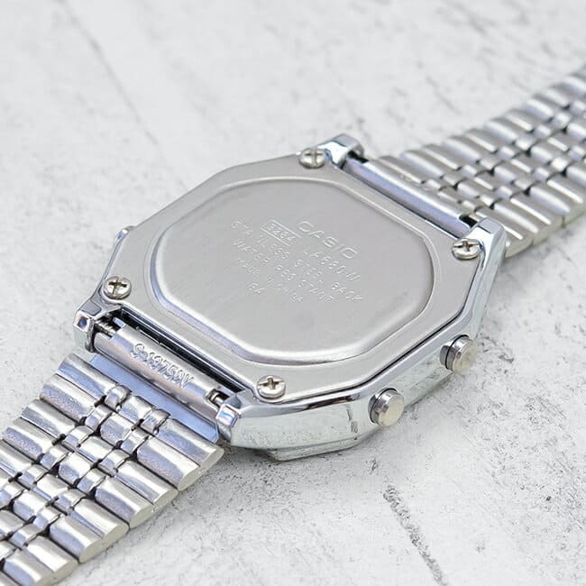 [New]Silver papuru purple floral design of the CASIO standard Lady's ...