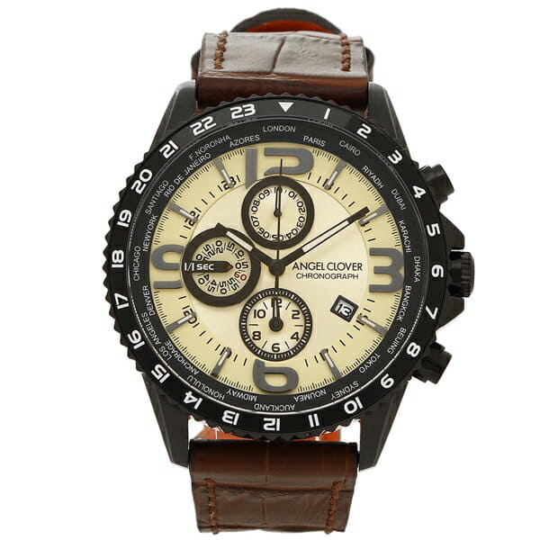 [New]Angel clover watch men ANGEL CLOVER MO44BSB LB ivory brown black ...