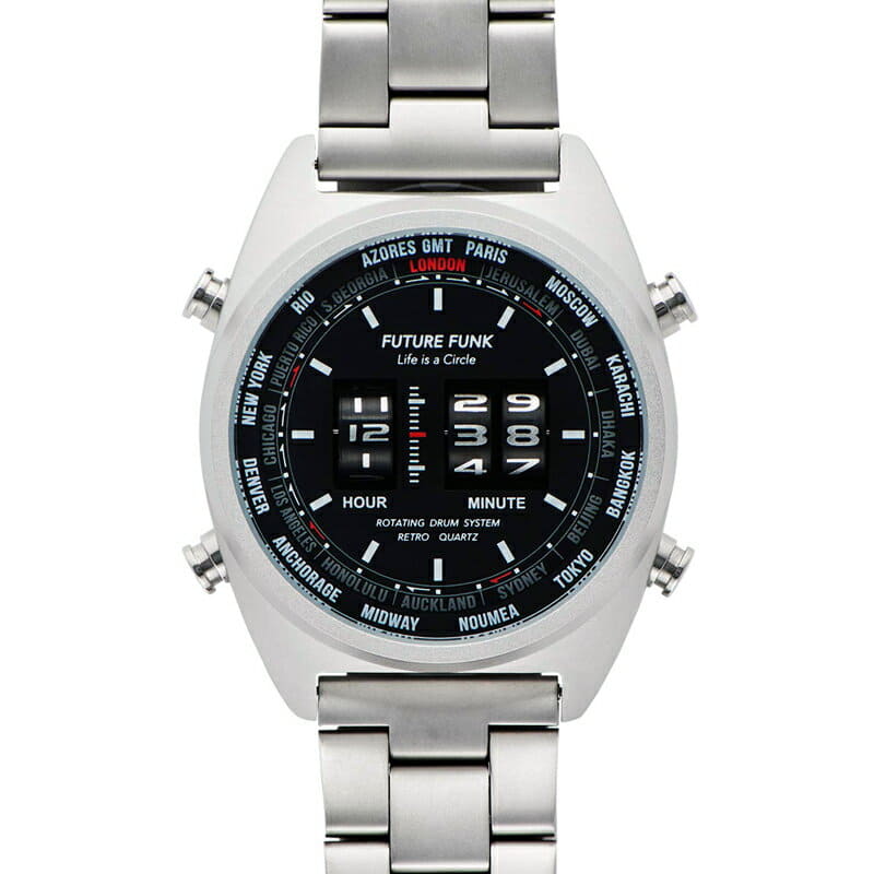 [New]FUTURE FUNK Analog Digital Watch metal band FF103-SV-MT - BE ...