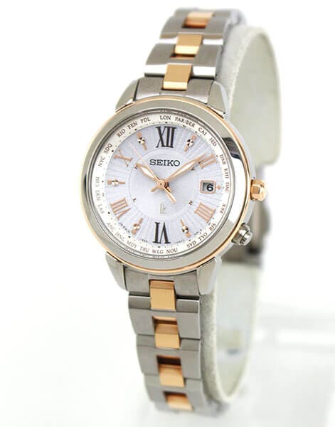 [New]SEIKO Lucia watch SEIKO LUKIA Lady's titanium electric wave solar ...