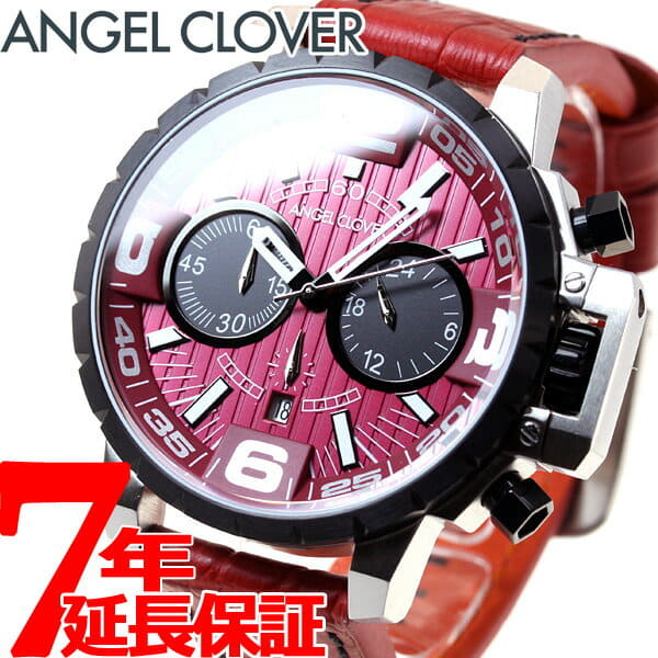 [New]Angel Clover Men's Chronograph Watch Red Collection Time Craft ...