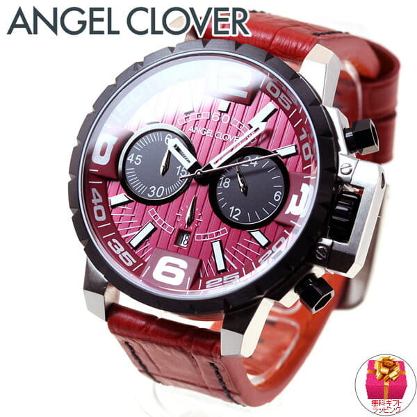 [New]Angel Clover Men's Chronograph Watch Red Collection Time Craft ...