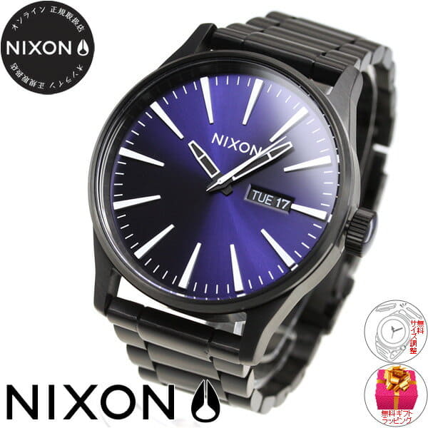 [New]Nixon NIXON Sentry SS SENTRY SS watch men ALL BLACK/DARK BLUE ...