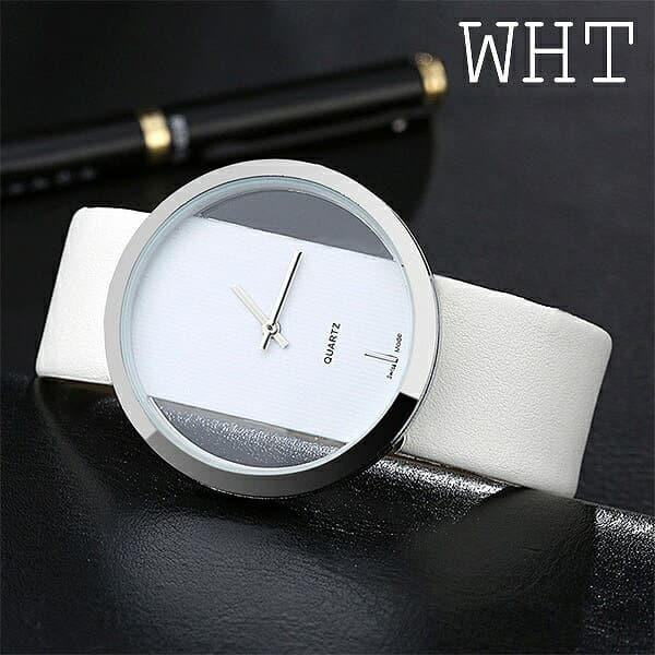 [New]The refined design refined see-through two stitches simple watch ...
