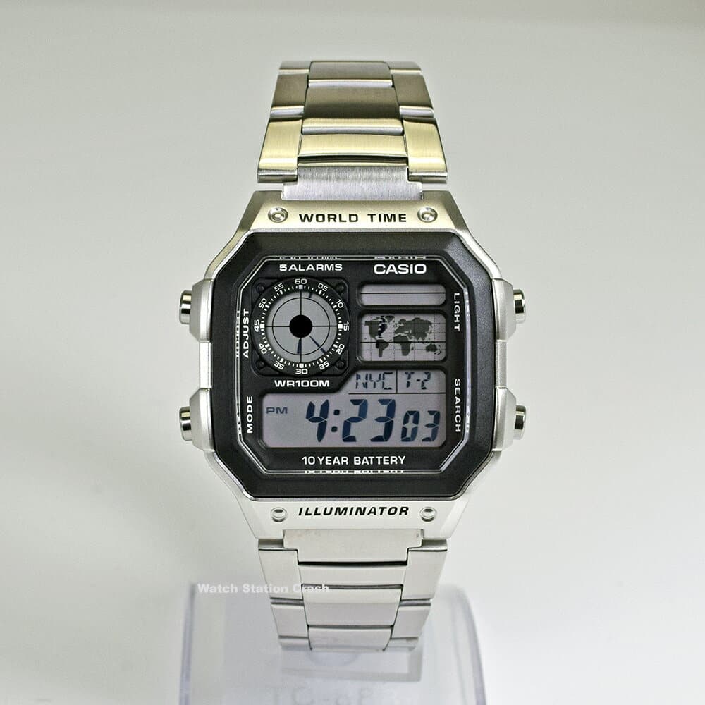 [New]Multi-function including the men's lady's watch metal silver 10 ...