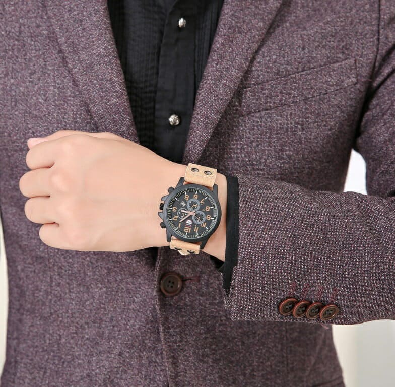 [New]Men's Analog Quartz Watch Black Waterproof LD1001 - BE FORWARD Store