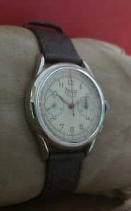 [New]Watch chronograph pilot vintage Switzerland rare zedon wwii 40s ...