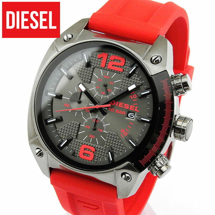 [New] DIESEL diesel DZ4481 men watch watch overflow silicon rubber band ...