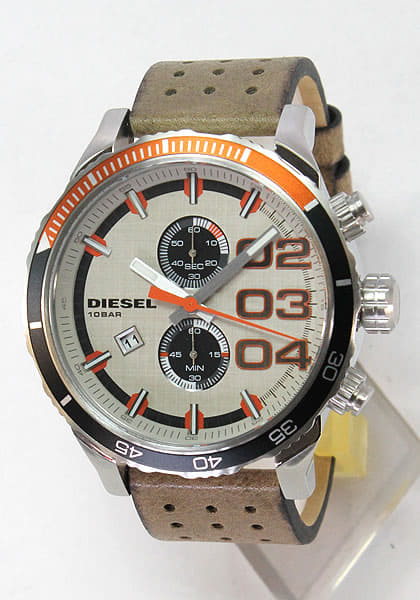 [New]DIESEL Clock Chronograph Leather Analog Men's Watch DZ4310 - BE ...