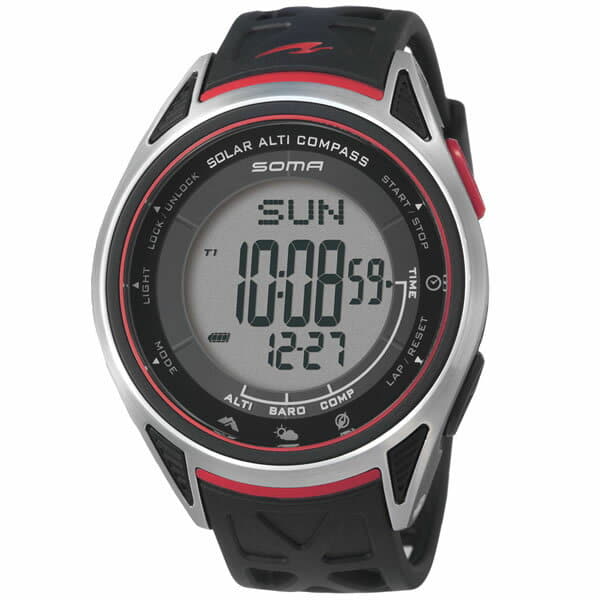 [New] SOMA soma NS24001 men watch urethane band solar running sports ...