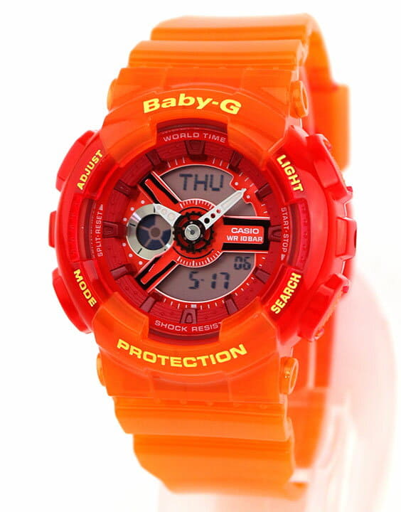 [New] CASIO Baby-G baby G BA-110JM-4A Lady's watch analog digitally red ...