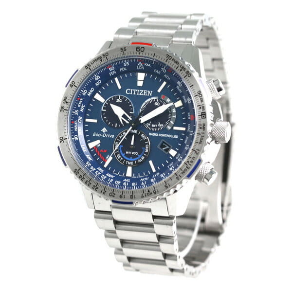 [New]CITIZEN pro master Eco Drive radio time signal aviation slide rule ...