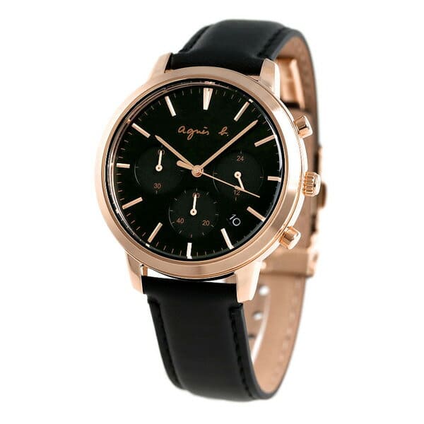 [New]agnis b. clock men chronograph FCRT966 agnes b. Sam 40mm black ...