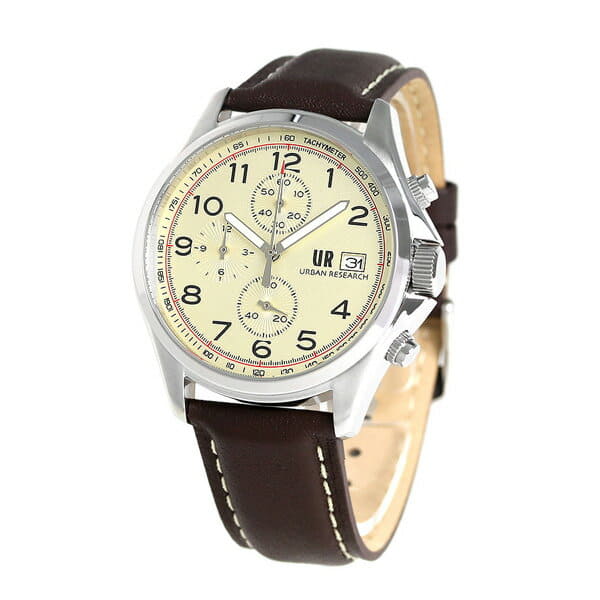 [New]URBAN RESEARCH chronograph leather belt men watch UR003-03 Urban ...