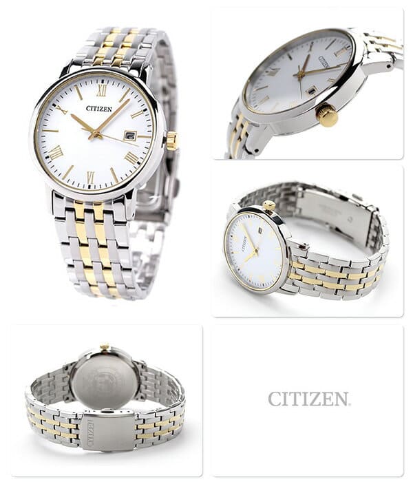 [New]CITIZEN Men's Solar Watch White/Gold BM6774-51C - BE FORWARD Store