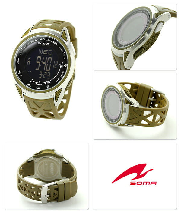 [New]Soma outdoor solar ride one-limited model NS24701 SOMA watch black ...