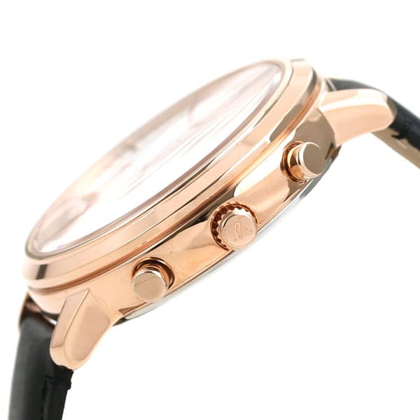 [New]agnis b. clock Sam 40mm men's watch chronograph leather belt ...