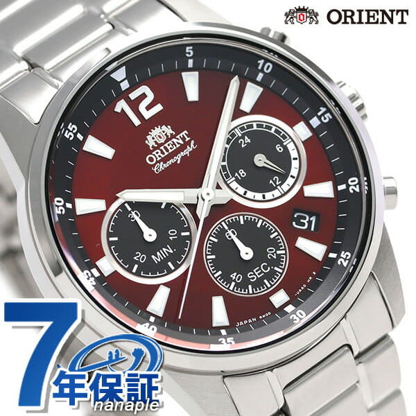 [New]RN-KV0003R red clock made in orient watch ORIENT chronograph 42mm ...