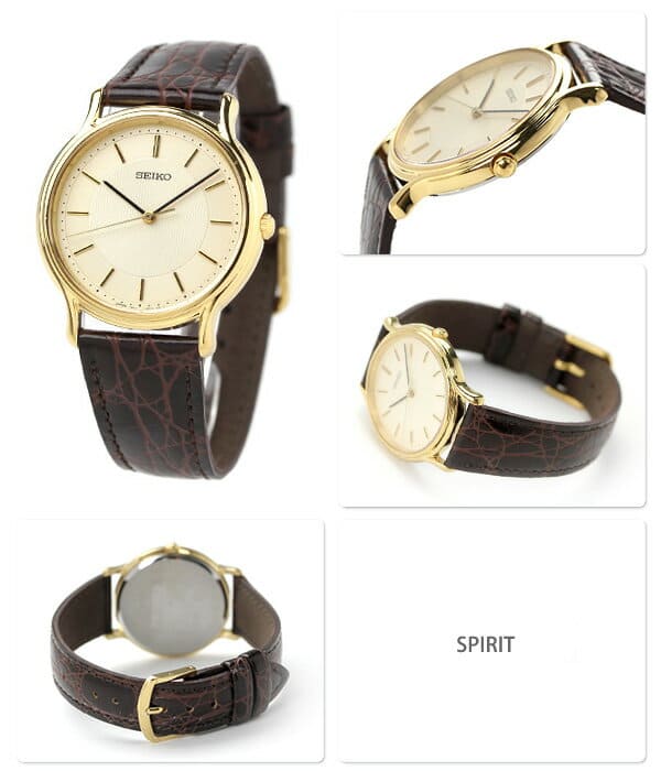 [New]SEIKO spirit quartz men watch SCDP034 SEIKO SPIRIT ivory X brown ...