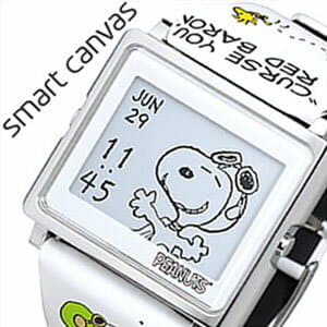 [New]Epson watch EPSON clock slender Canbus Snoopy disguise premature start ace Smart Canvas ...