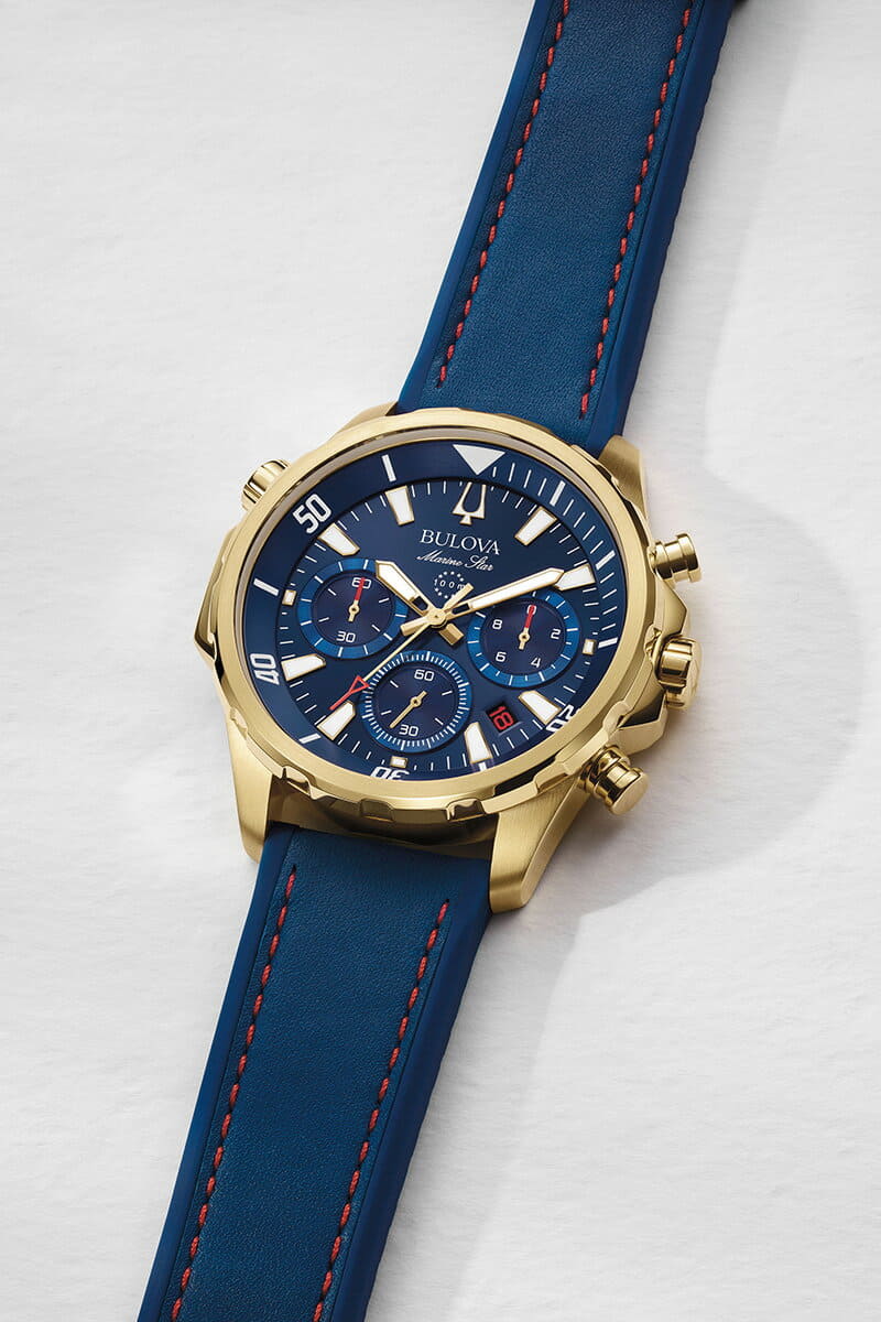 [New]Bulova BULOVA watch men Malin star Marine Star chronograph 97B168 ...