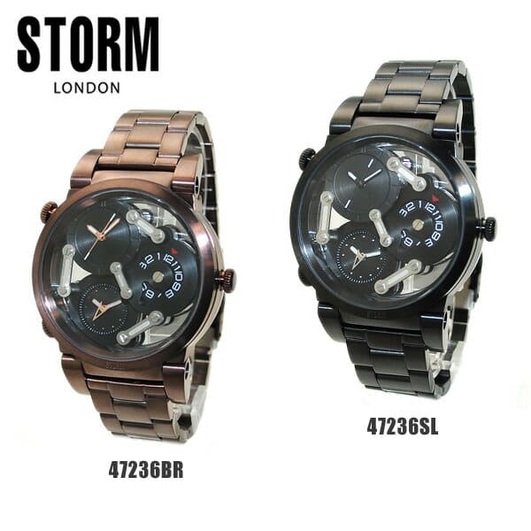 [New]STORM LONDON (storm London) clock watch TRI-MEZ BROWN SLATE ...