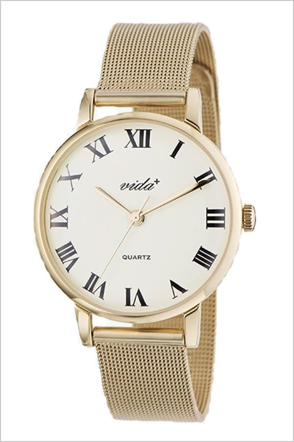 [New]VIDA+ watch Voyage White VD-84961-GD-GD for Ladies / Retro Antique ...