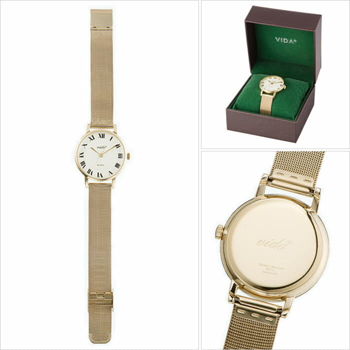 [New]VIDA+ watch Voyage White VD-84961-GD-GD for Ladies / Retro Antique ...