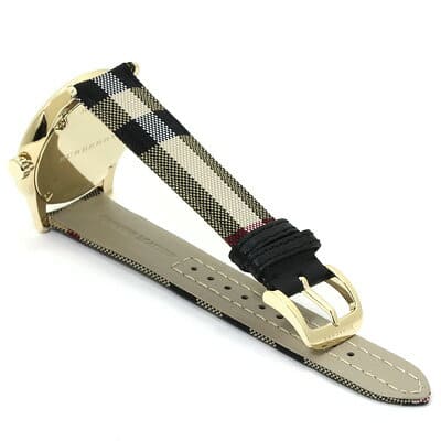 [New]Burberry BURBERRY men clock BU10001 gold brown system check - BE ...