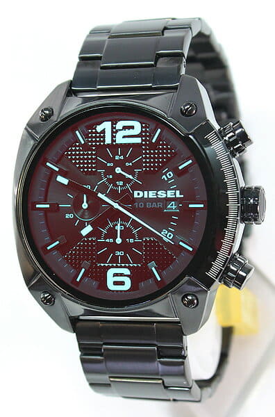 [New]DIESEL diesel overflow OVERFLOW DZ4316 men watch watch clock black ...