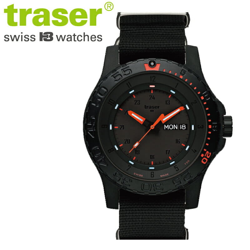 [New]Traser tracer TYPE6 MIL-G RED COMBAT men quartz watch - BE FORWARD ...