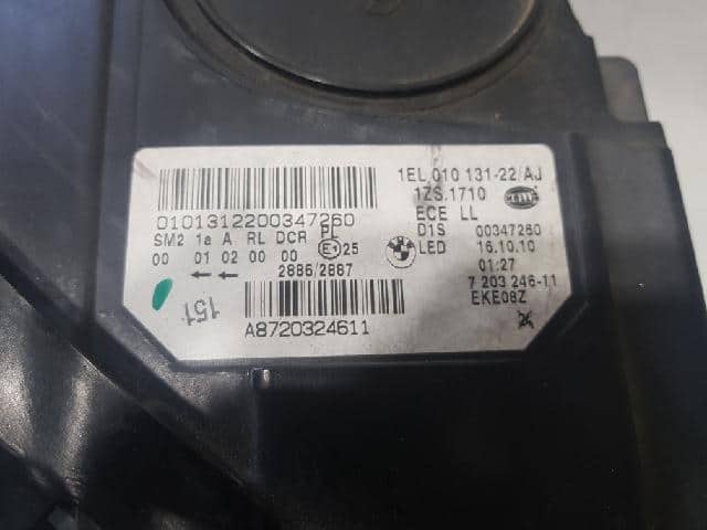 [Used] Right Headlight BMW 5 Series 2012 7203246 - BE FORWARD Auto Parts